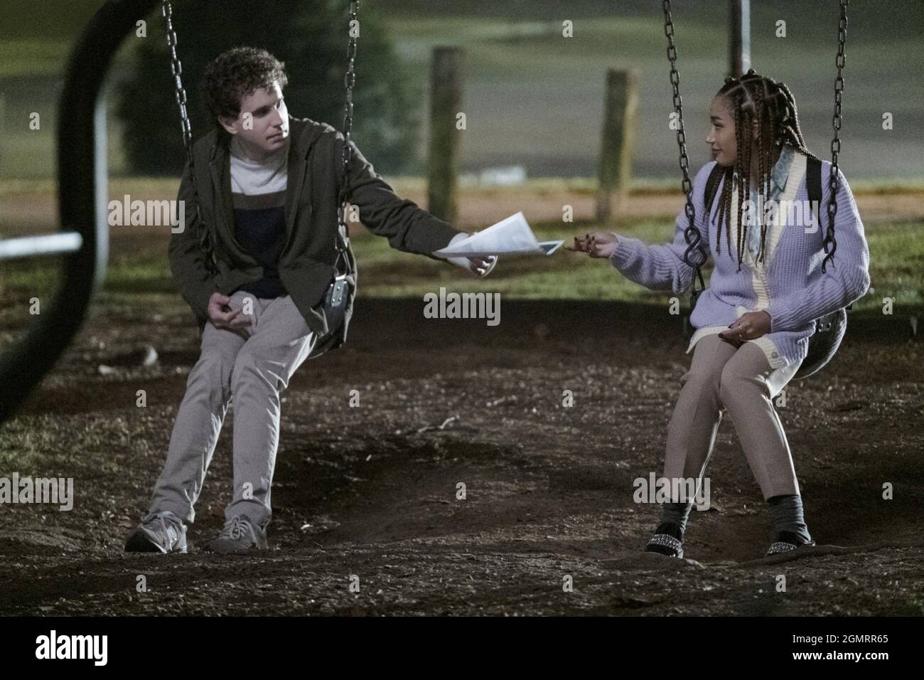 DEAR EVAN HANSEN, from left: Ben Platt, Amandla Stenberg, 2021. ph ...