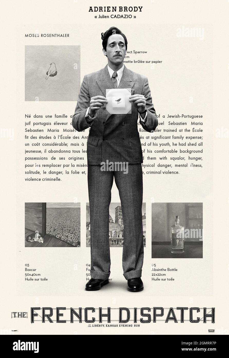 THE FRENCH DISPATCH, character poster, Adrien Brody, 2021 ...