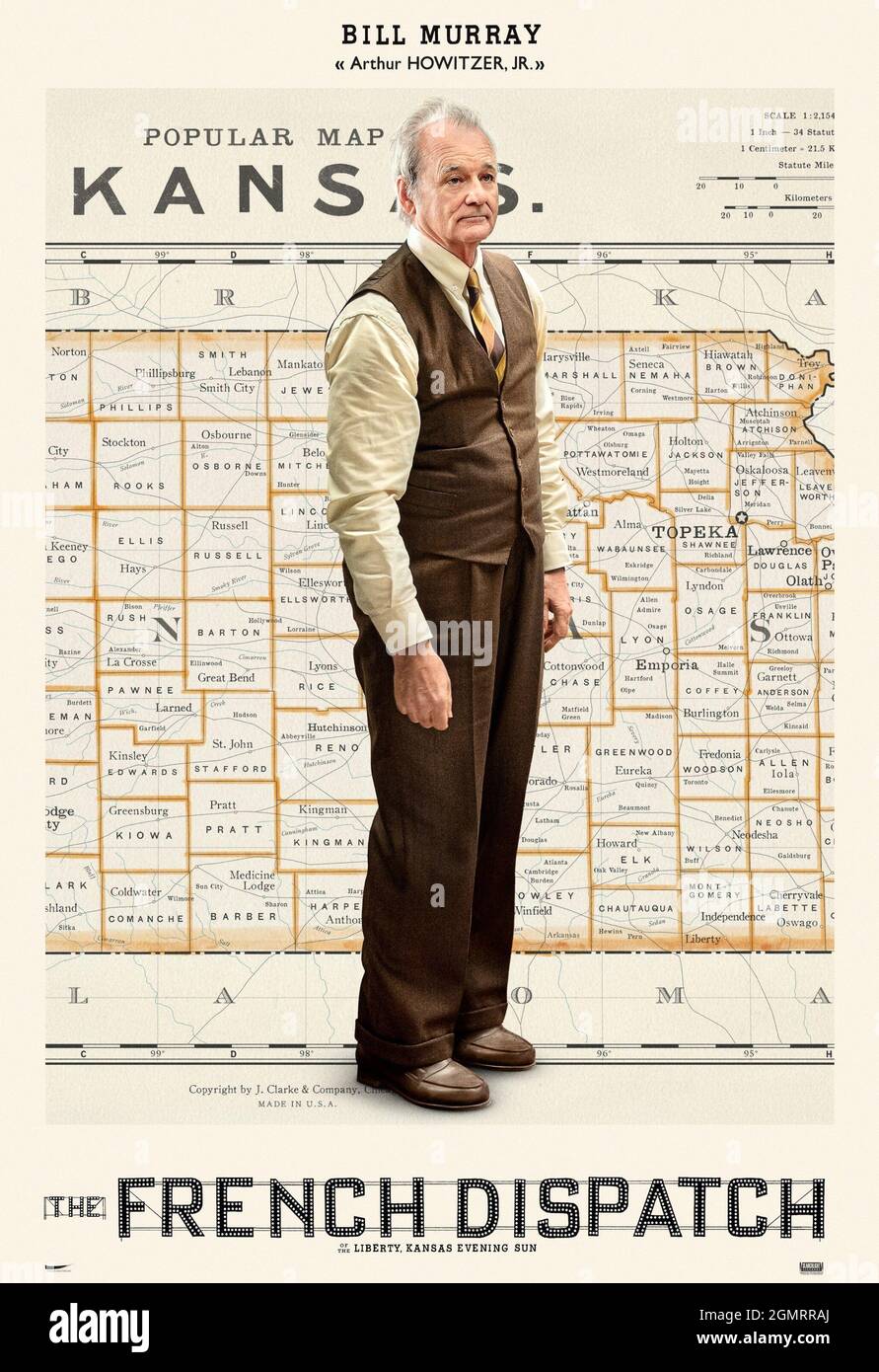 THE FRENCH DISPATCH, character poster, Bill Murray, 2021. © Searchlight ...