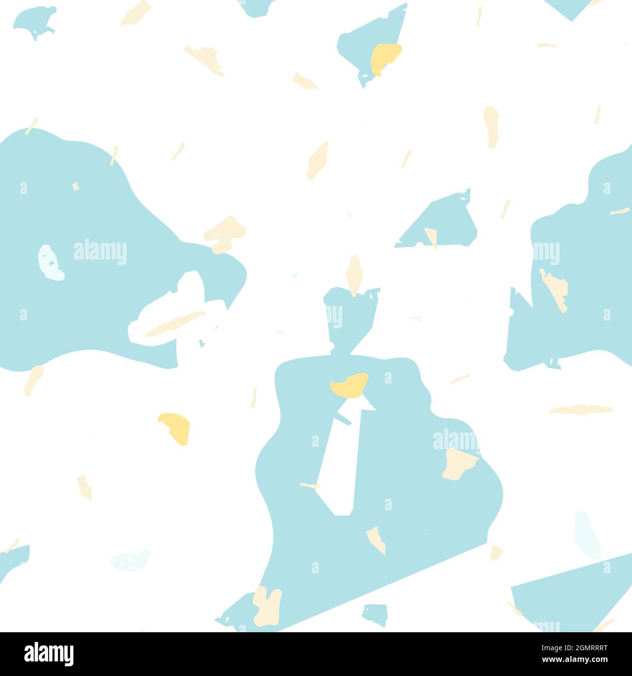 Terrazzo seamless pattern. Blue classic flooring texture. Background ...