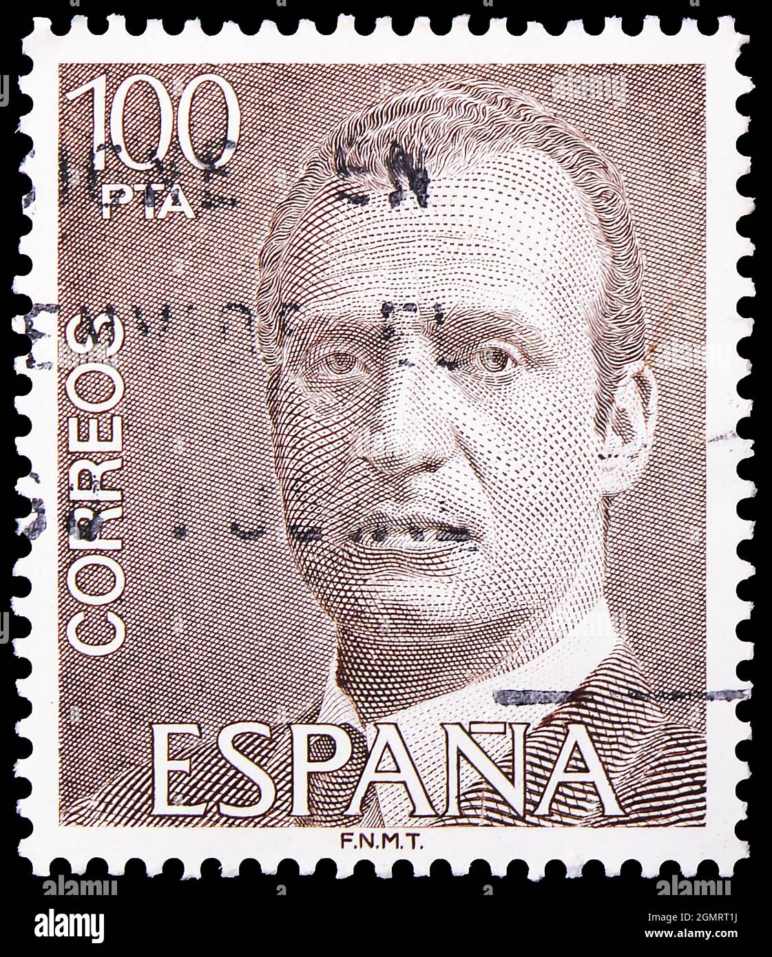 MOSCOW, RUSSIA - NOVEMBER 6, 2019: Postage stamp printed in Spain shows ...