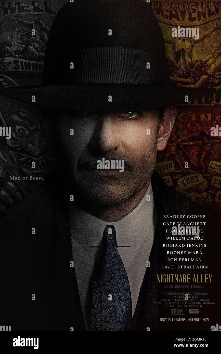 NIGHTMARE ALLEY, US poster, Bradley Cooper, 2021. © Searchlight ...