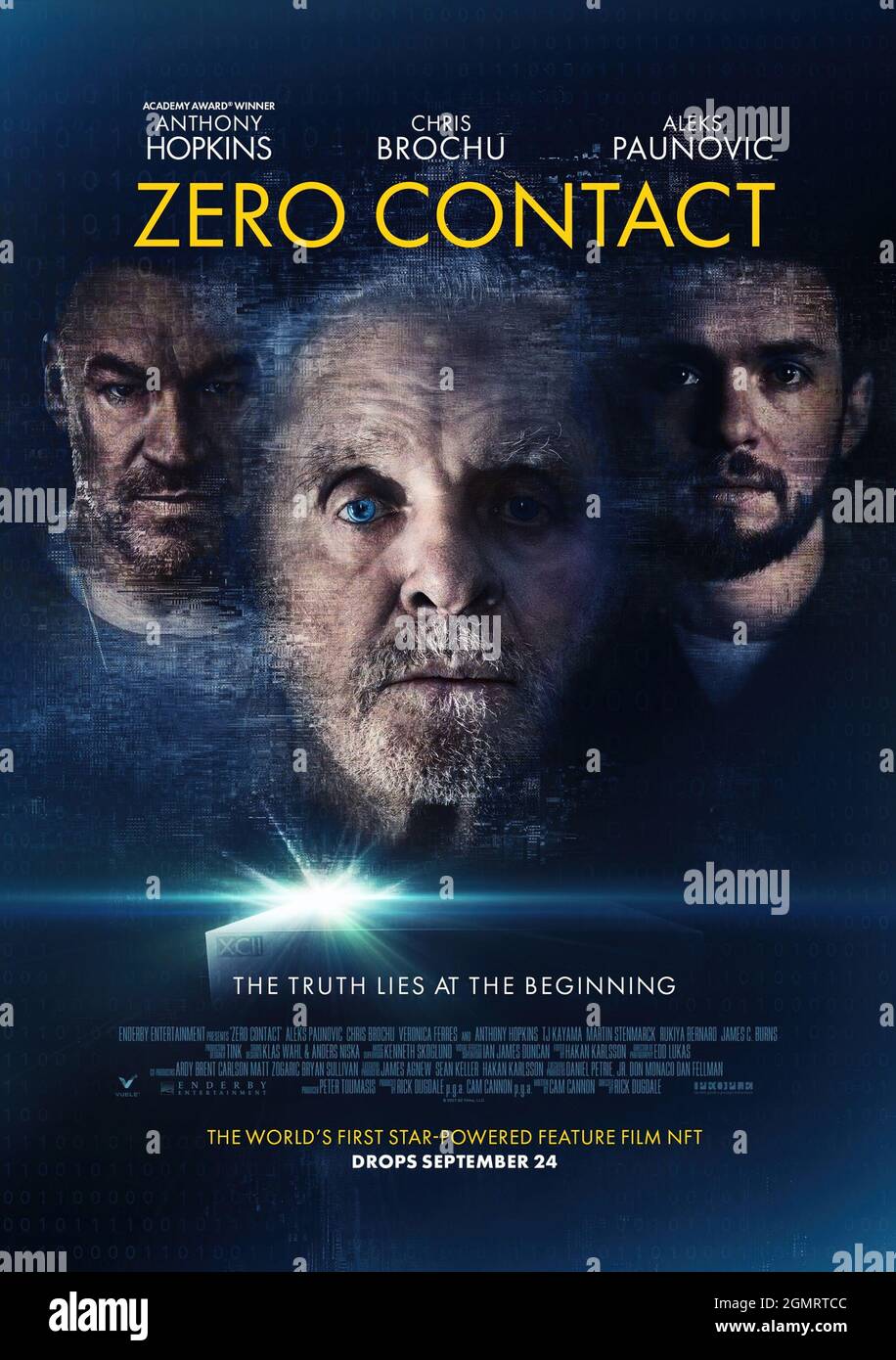 ZERO CONTACT, poster, from left: Aleks Paunovic, Anthony Hopkins, Chris ...