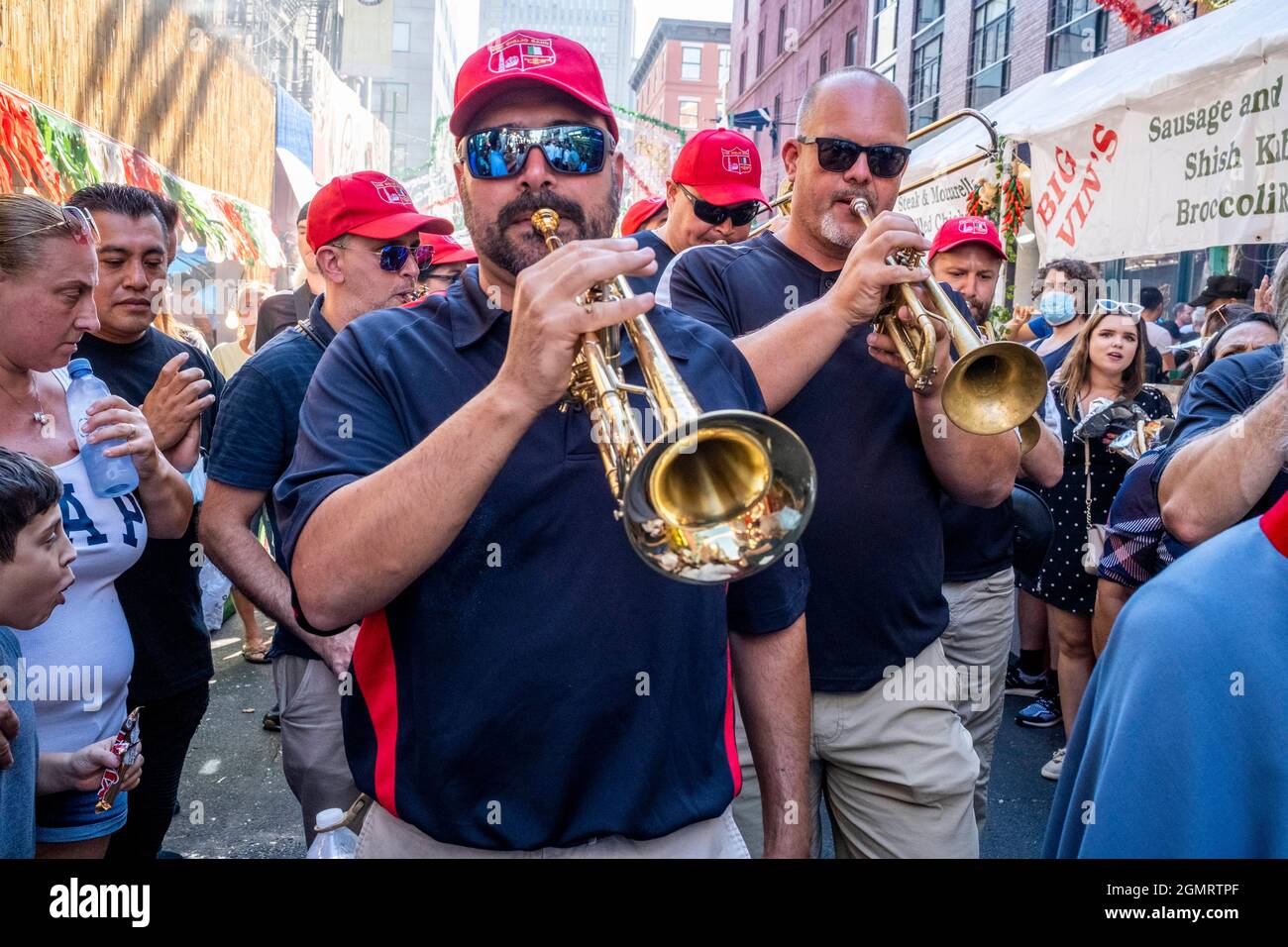 New York, New York, USA. 19th Sep, 2021. Italian marching band ...