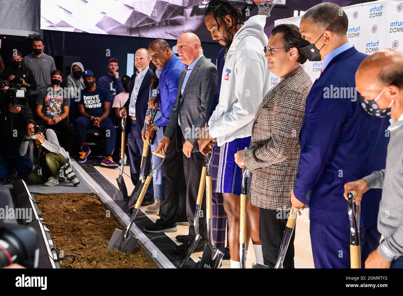 Los Angeles Clippers owner Steve Ballmer, Intuit CEO Sasan Goodarzi ...