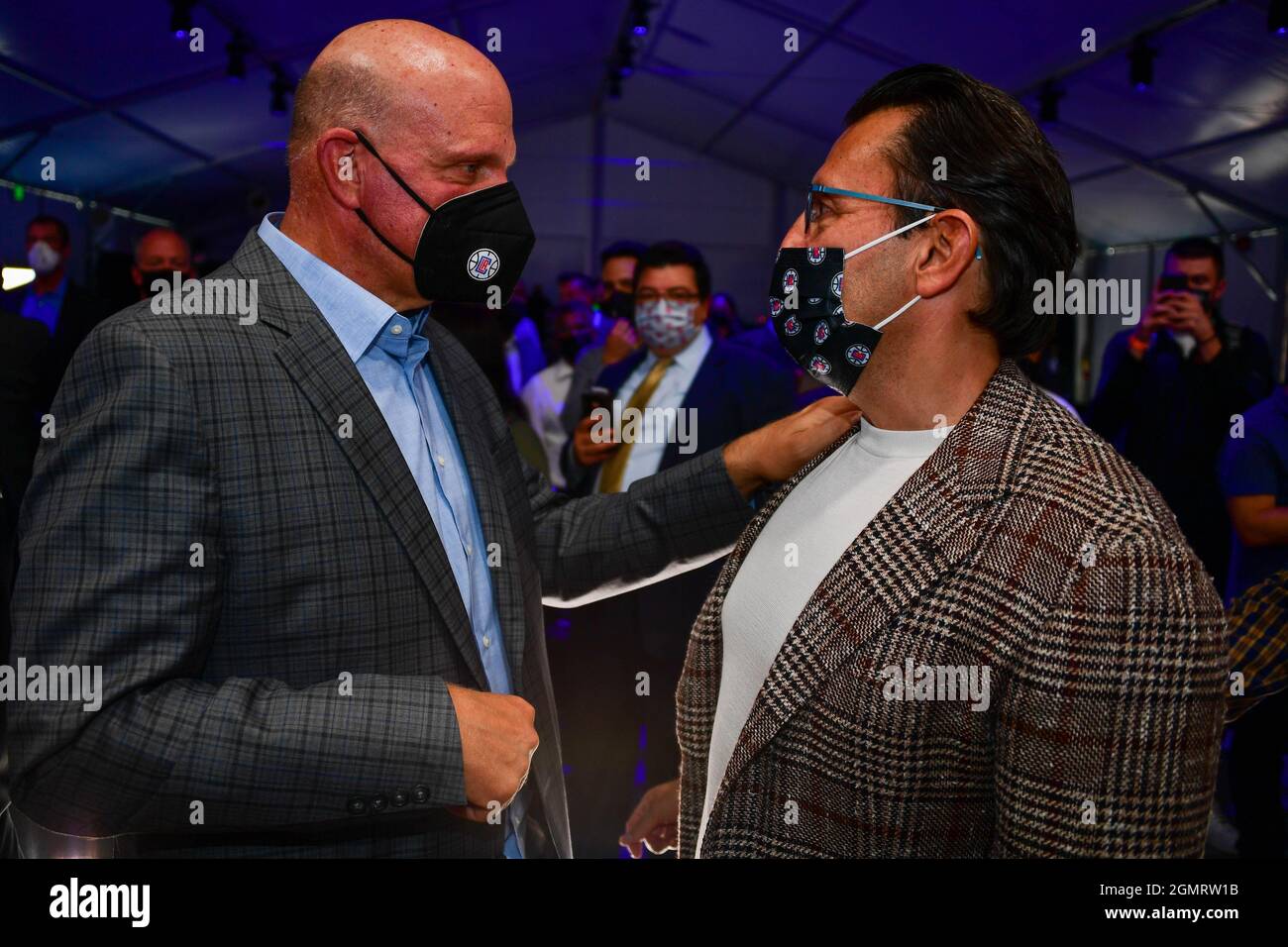 Intuit CEO Sasan Goodarzi and Los Angeles Clippers owner Steve Ballmer ...