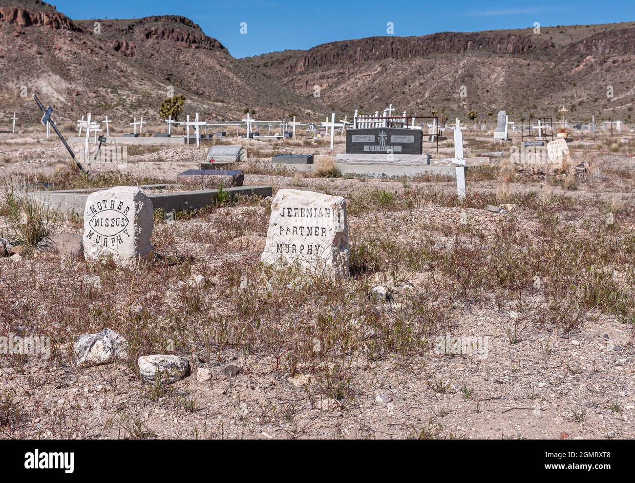 Goldfield, Nevada, USA - May 16, 2011: Historic Cemetery in desert ...
