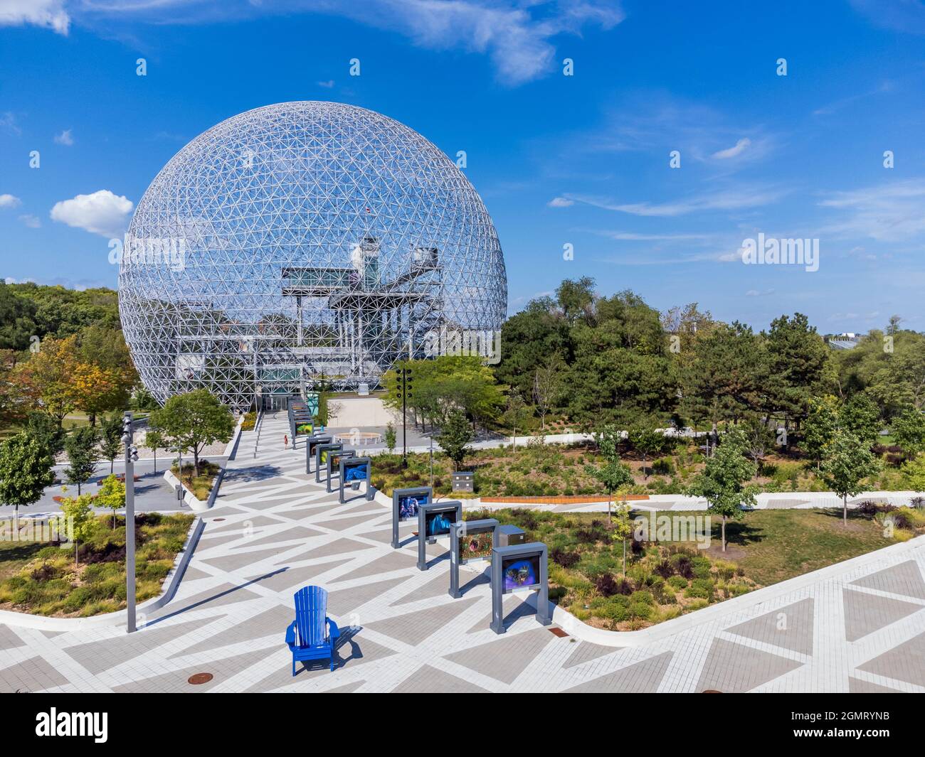 Biosphere aerial geodesic dome montreal hi-res stock photography and ...