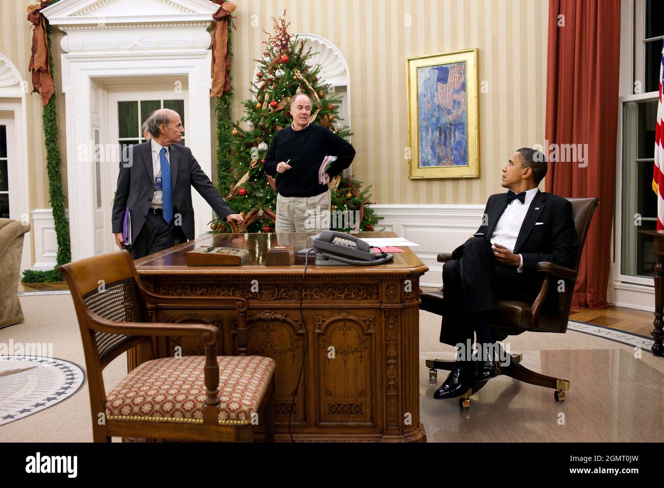 Following the Kennedy Center Honors, President Barack Obama receives a ...