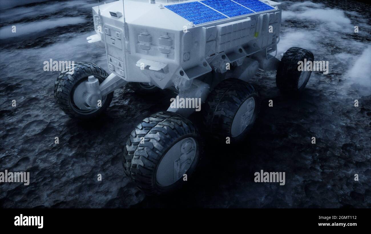 Rover on alien planet. Mars surface. 3d rendering Stock Photo - Alamy