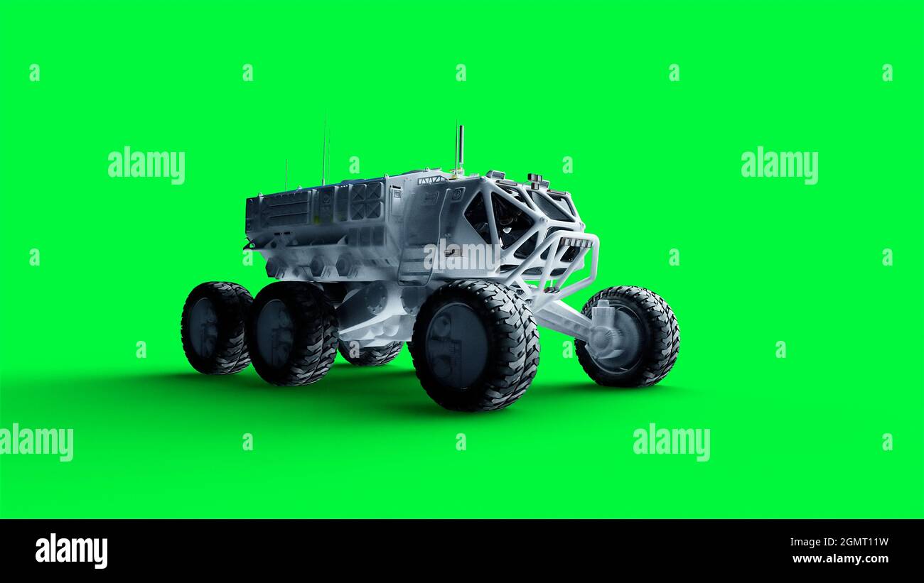 Rover isolate on green screen. 3d rendering Stock Photo - Alamy