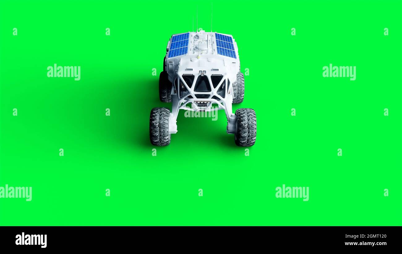 Rover isolate on green screen. 3d rendering Stock Photo - Alamy