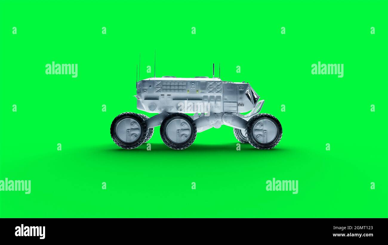 Rover isolate on green screen. 3d rendering Stock Photo - Alamy