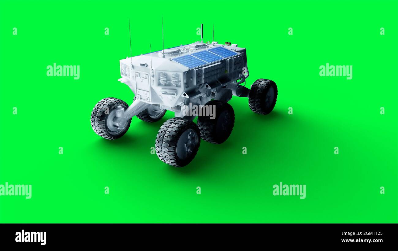 Rover isolate on green screen. 3d rendering Stock Photo - Alamy