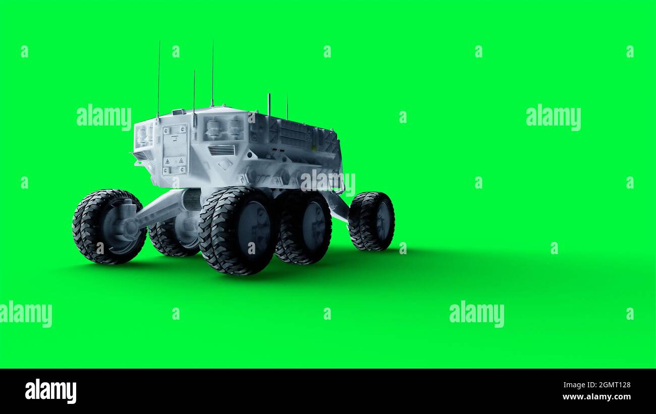 Rover isolate on green screen. 3d rendering Stock Photo - Alamy