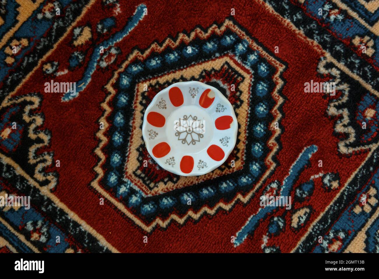 Tea plate, a traditional Turkish tea plate based on traditional motifs ...