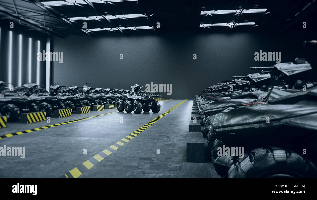 Futuristic Military Base Interior