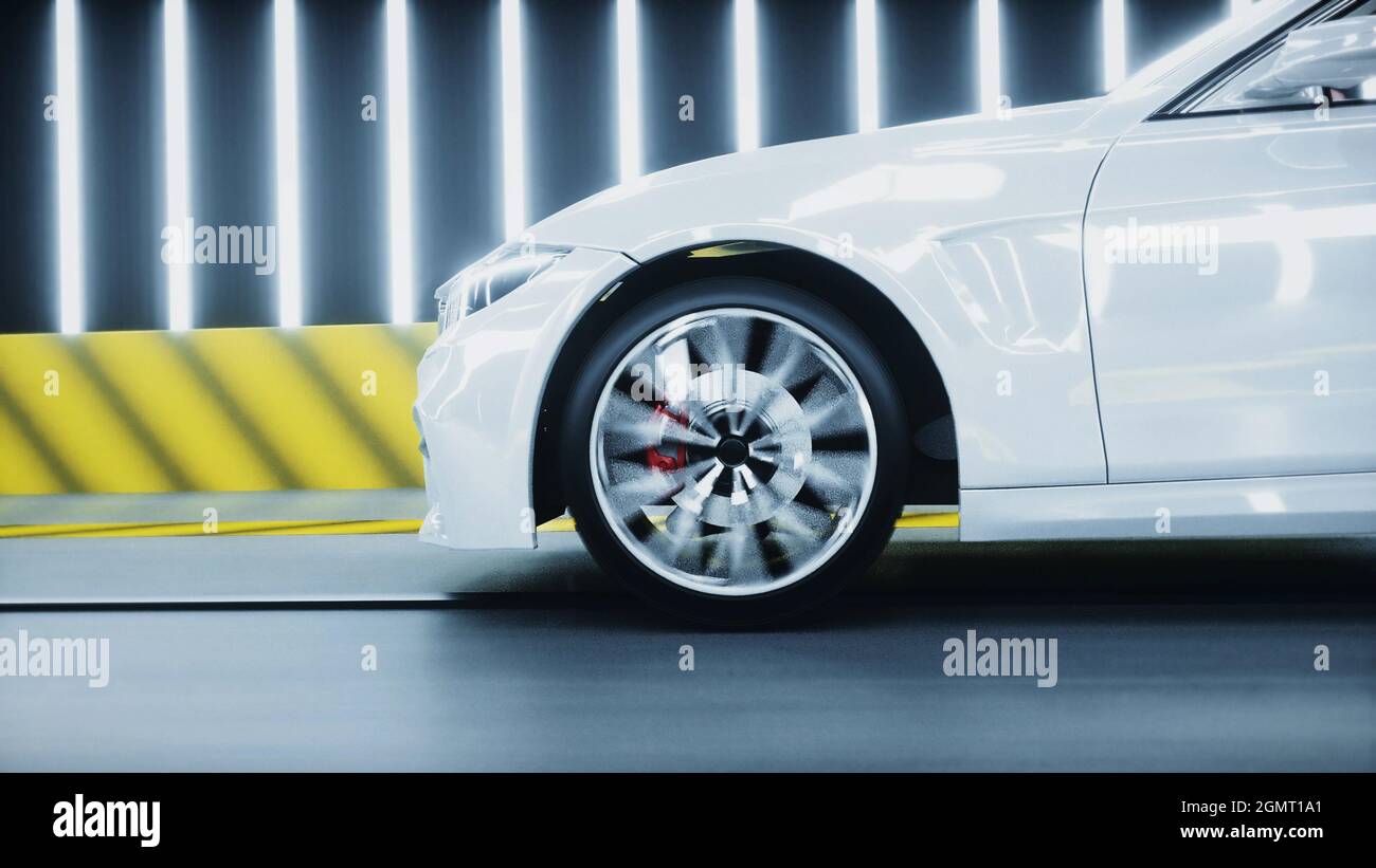 Generic 3d car crash test. Car destruction. 3d rendering Stock Photo ...