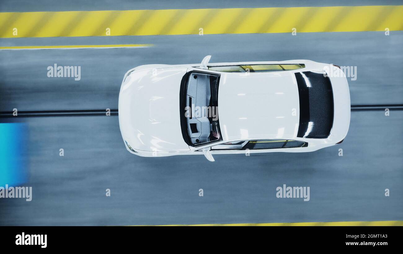 Generic 3d car crash test. Car destruction. 3d rendering Stock Photo ...