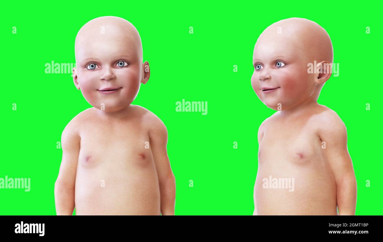 Funny speaking baby, children. 3d rendering Stock Photo - Alamy