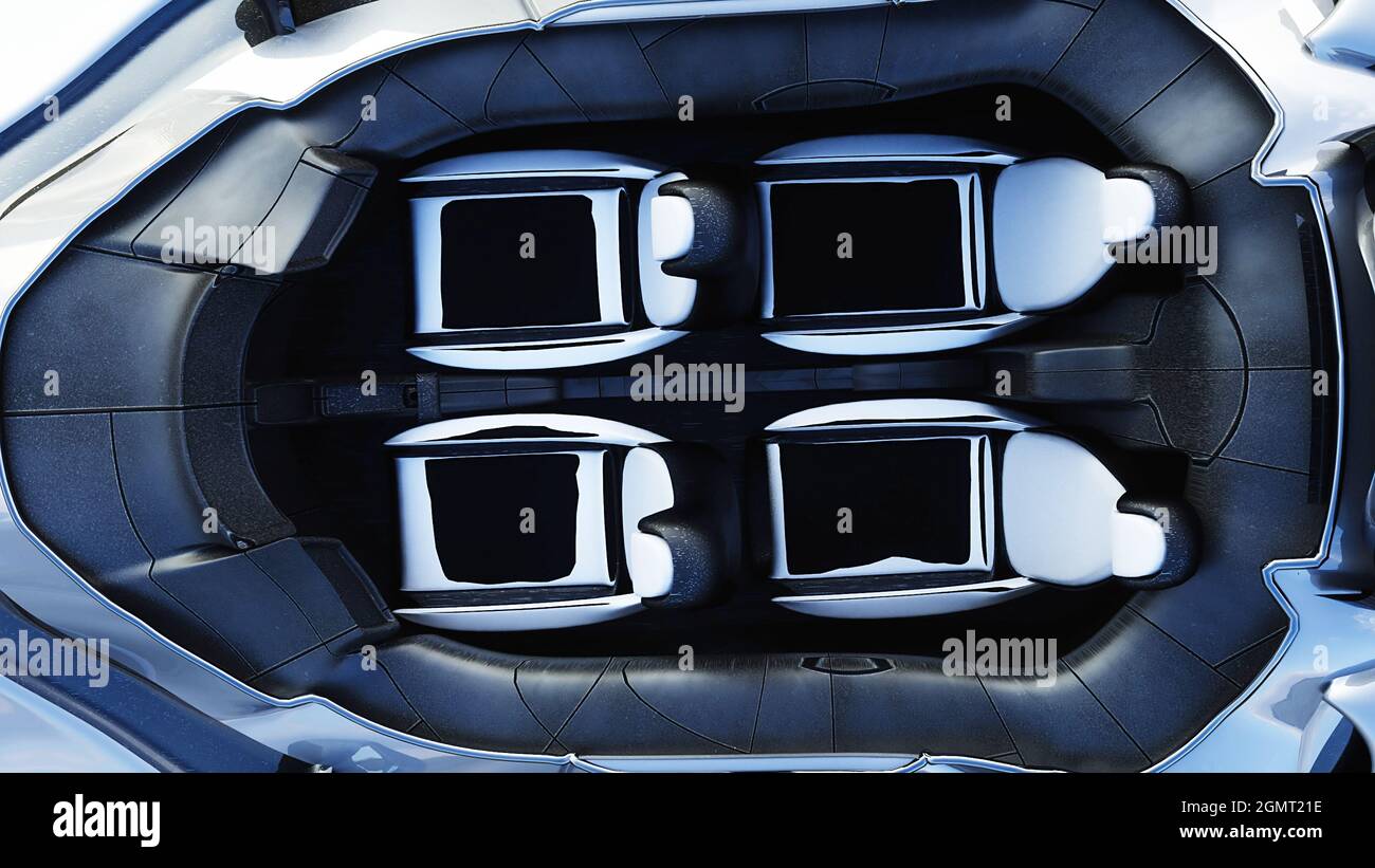 Futuristic sci fi flying car, ship. green screen isolate. 3d rendering ...