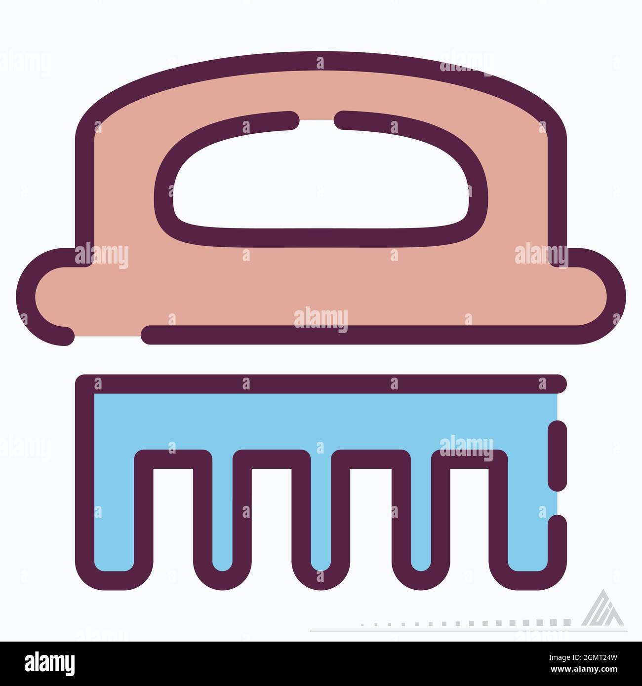 Icon Vector of Brush - Line Cut Style - Simple illustration, Editable ...