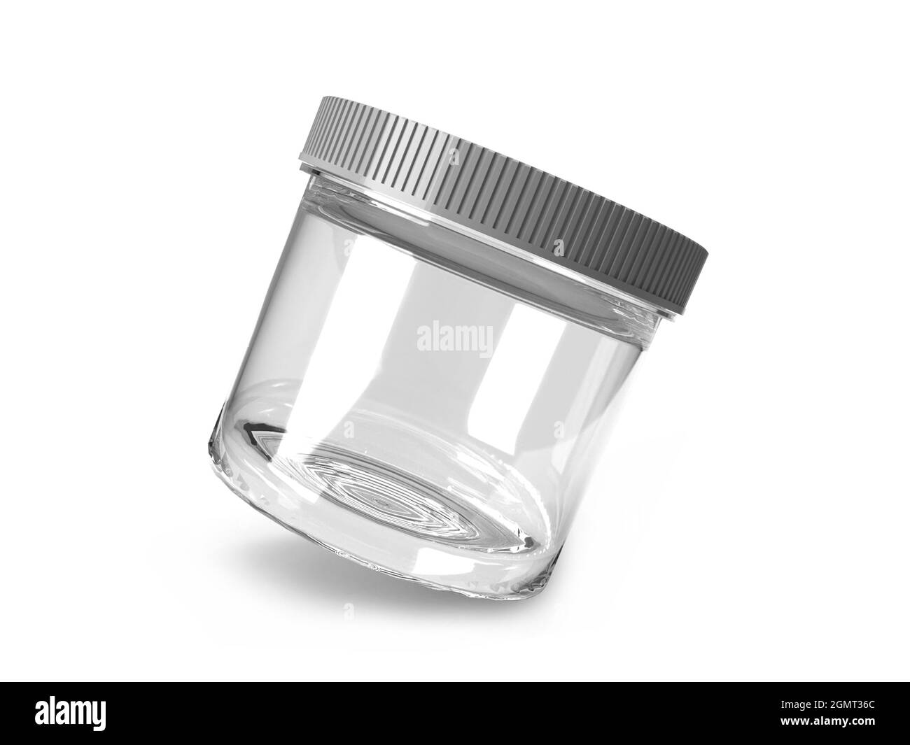 Plastic Glass Jar 3D Illustration Mockup Scene on Isolated Background ...