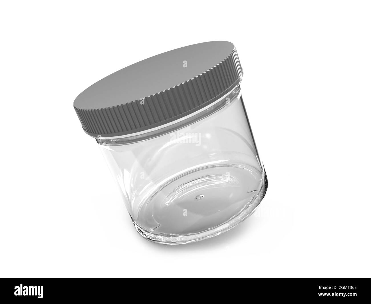 Plastic Glass Jar 3D Illustration Mockup Scene on Isolated Background ...