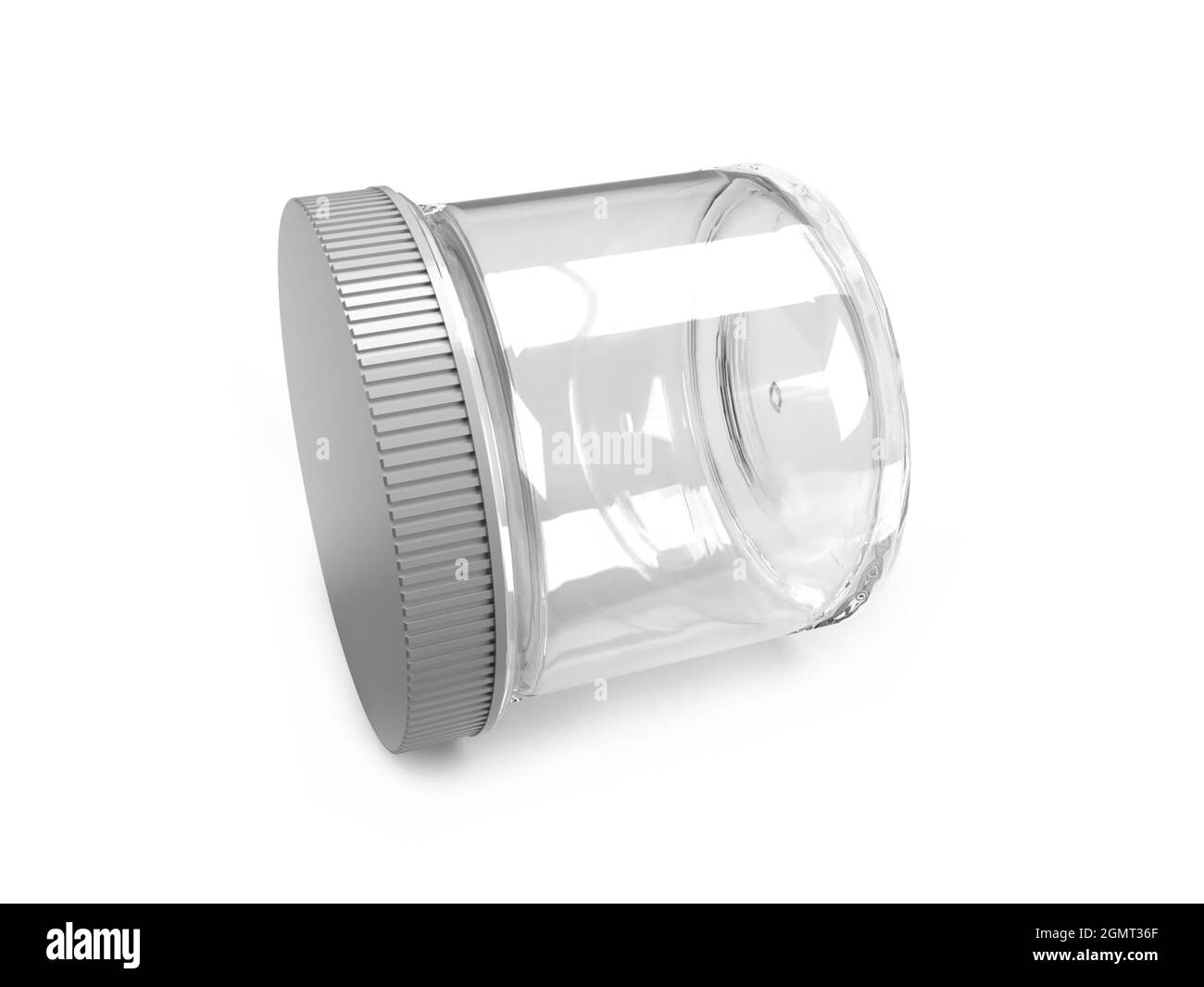 Plastic Glass Jar 3D Illustration Mockup Scene on Isolated Background ...
