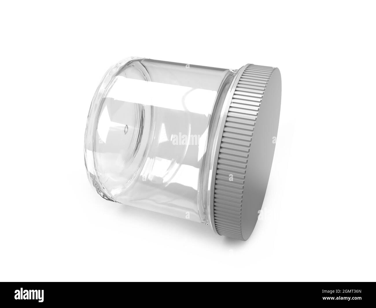 Plastic Glass Jar 3D Illustration Mockup Scene on Isolated Background ...