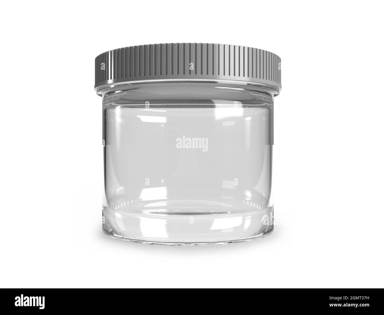 Plastic Glass Jar 3D Illustration Mockup Scene on Isolated Background ...