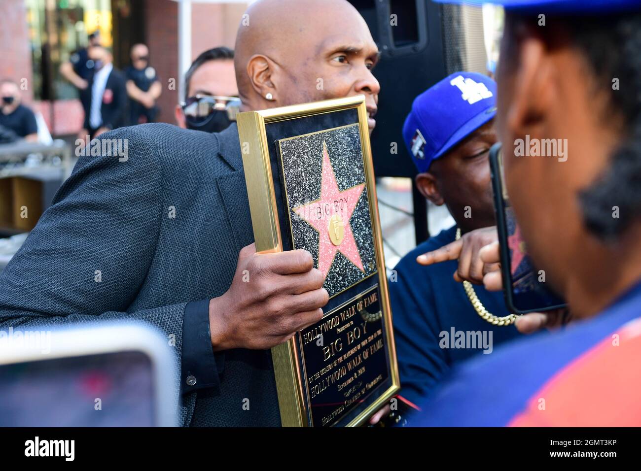 Radio personality Big Boy poses during a Hollywood Walk of Fame ...