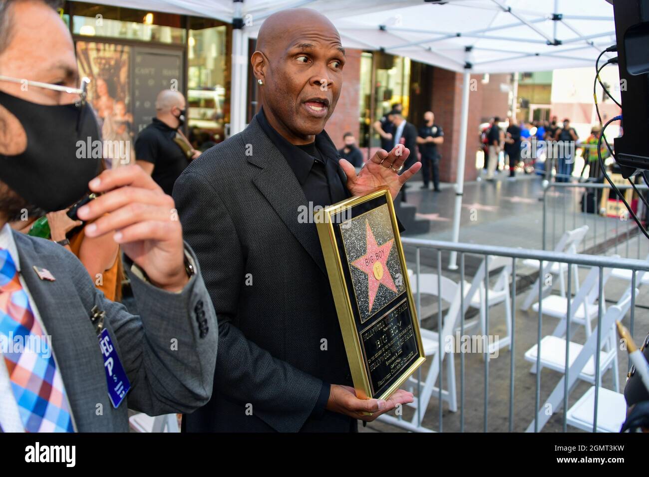 Radio personality Big Boy during a Hollywood Walk of Fame ceremony for ...