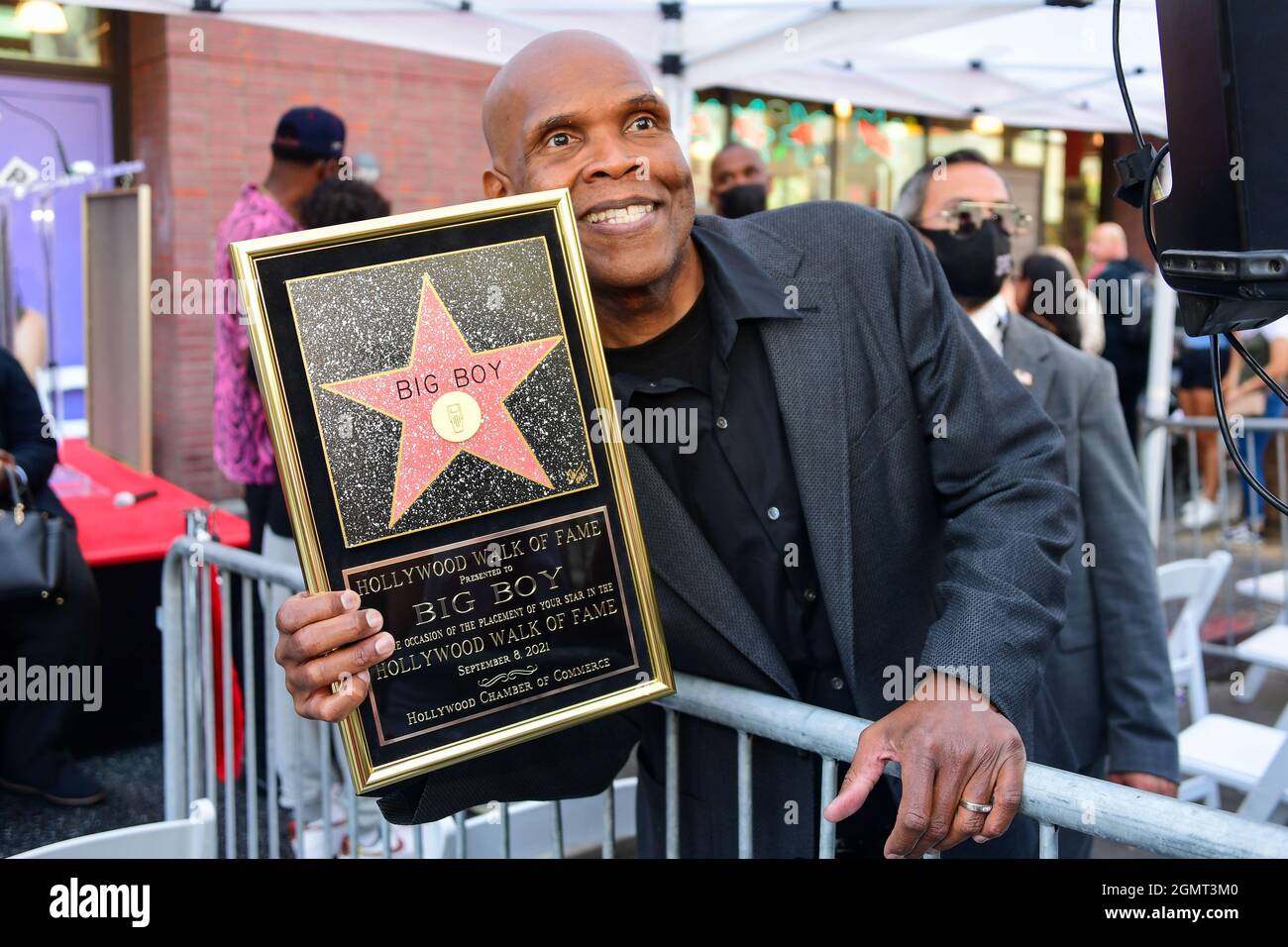 Radio personality Big Boy poses during a Hollywood Walk of Fame ...