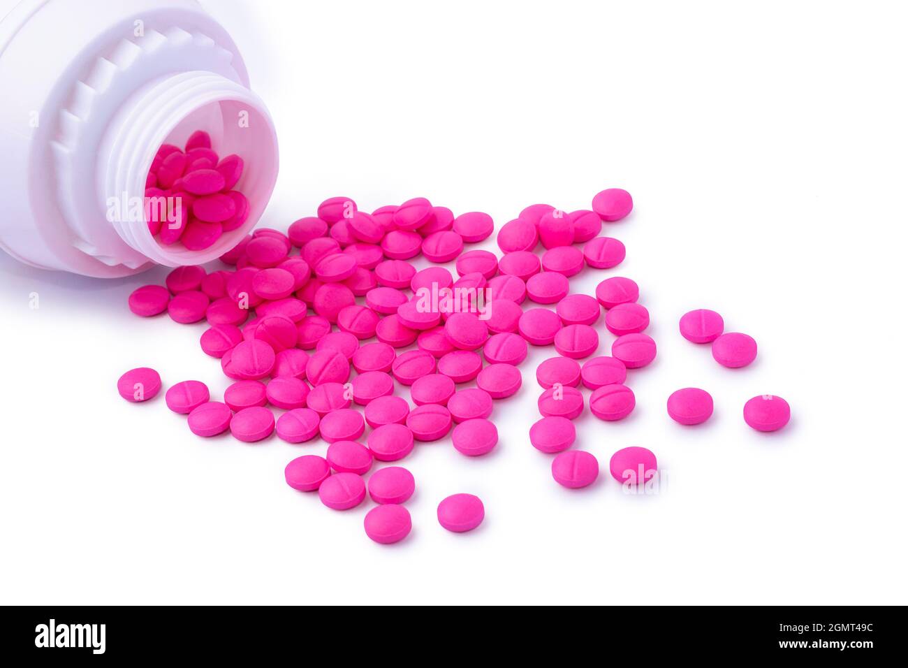 Pink Pills Inside The Bottle