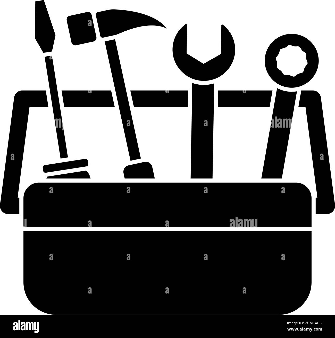 Tool box kit set background Stock Vector Images - Alamy