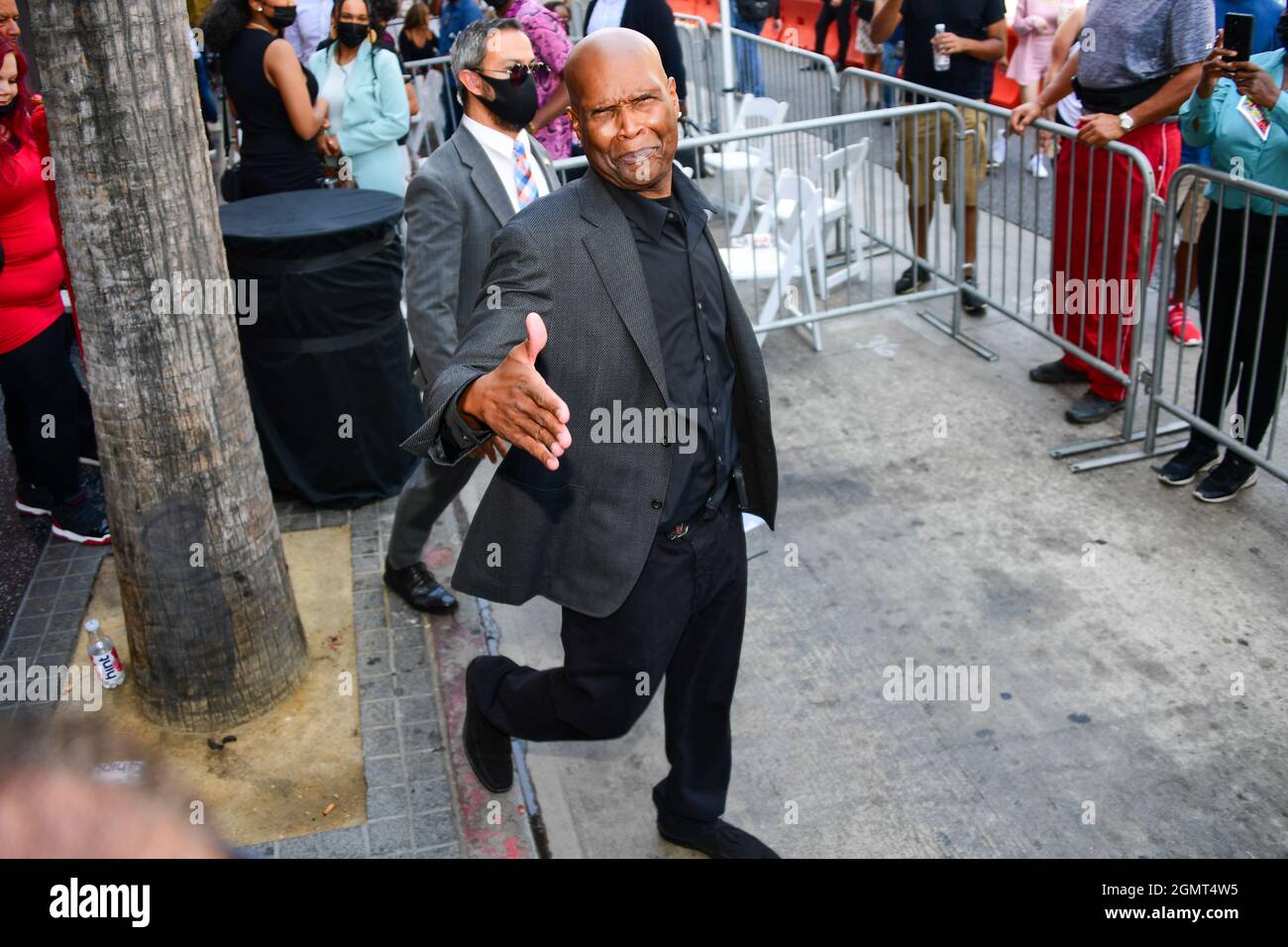 Radio personality Big Boy during a Hollywood Walk of Fame ceremony for ...