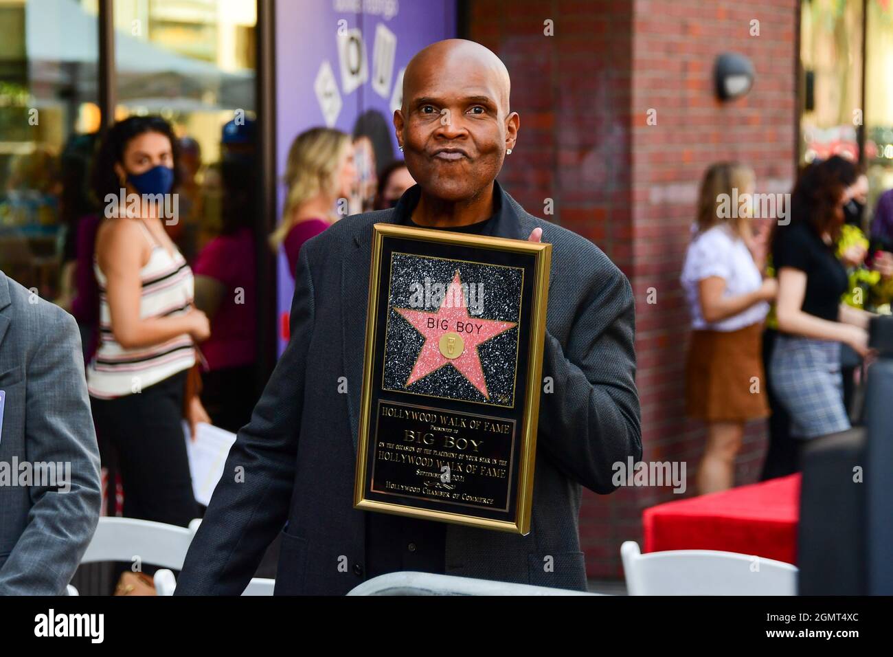 Radio personality Big Boy during a Hollywood Walk of Fame ceremony for ...