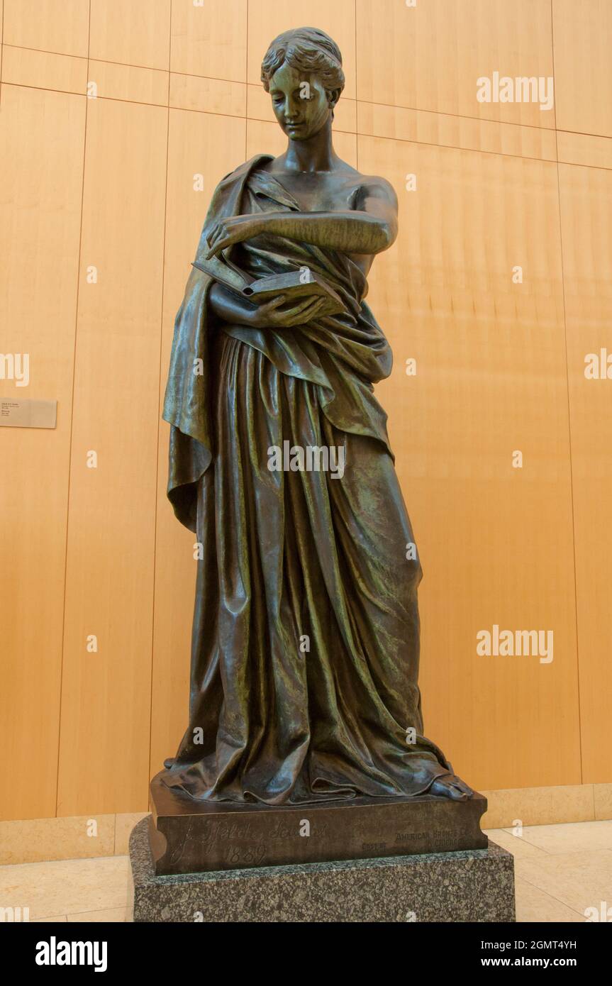 Bronz Sculpture in Minneapolis Central Library, entitled Minerva by ...