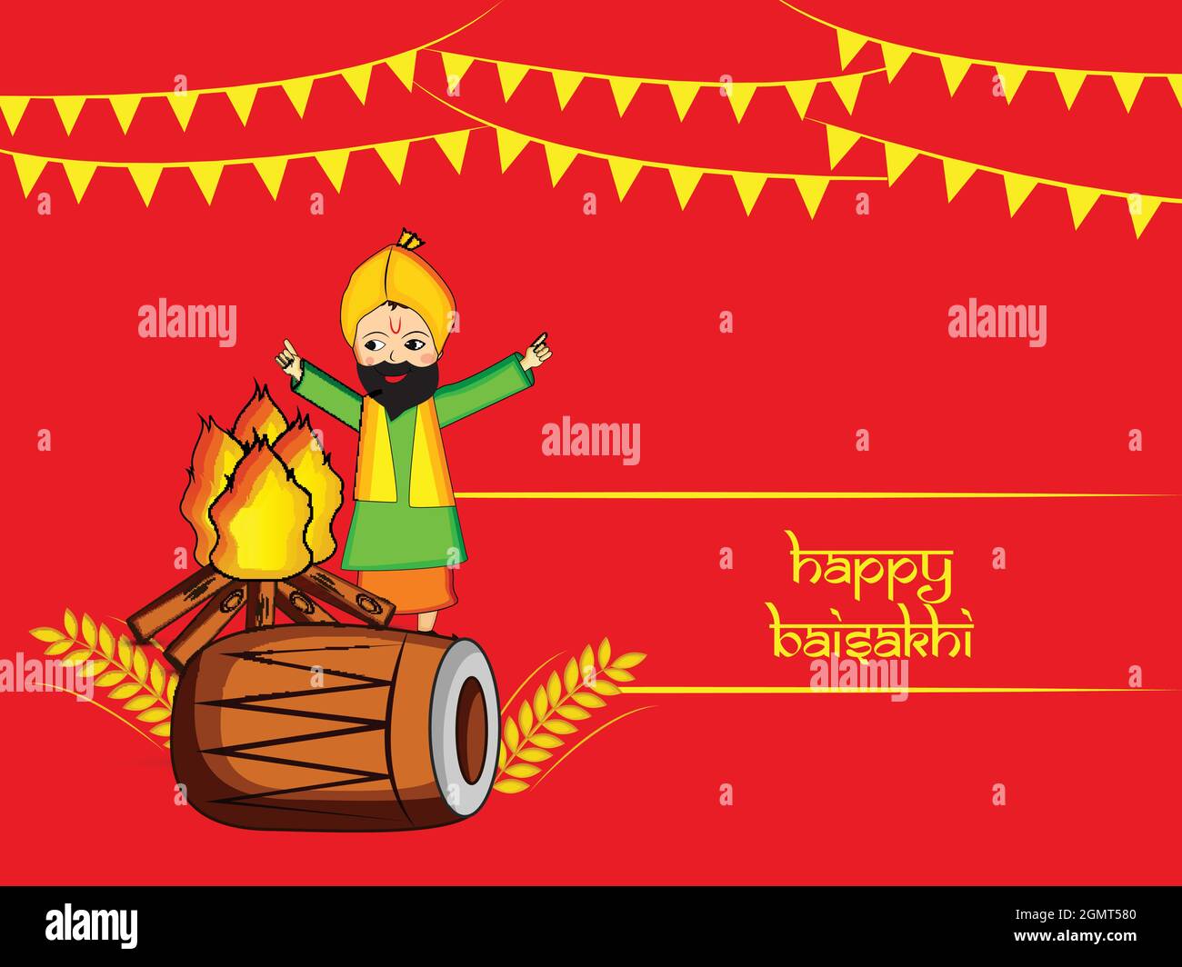 Baisakhi Hindu Festival Background Stock Vector Image & Art - Alamy