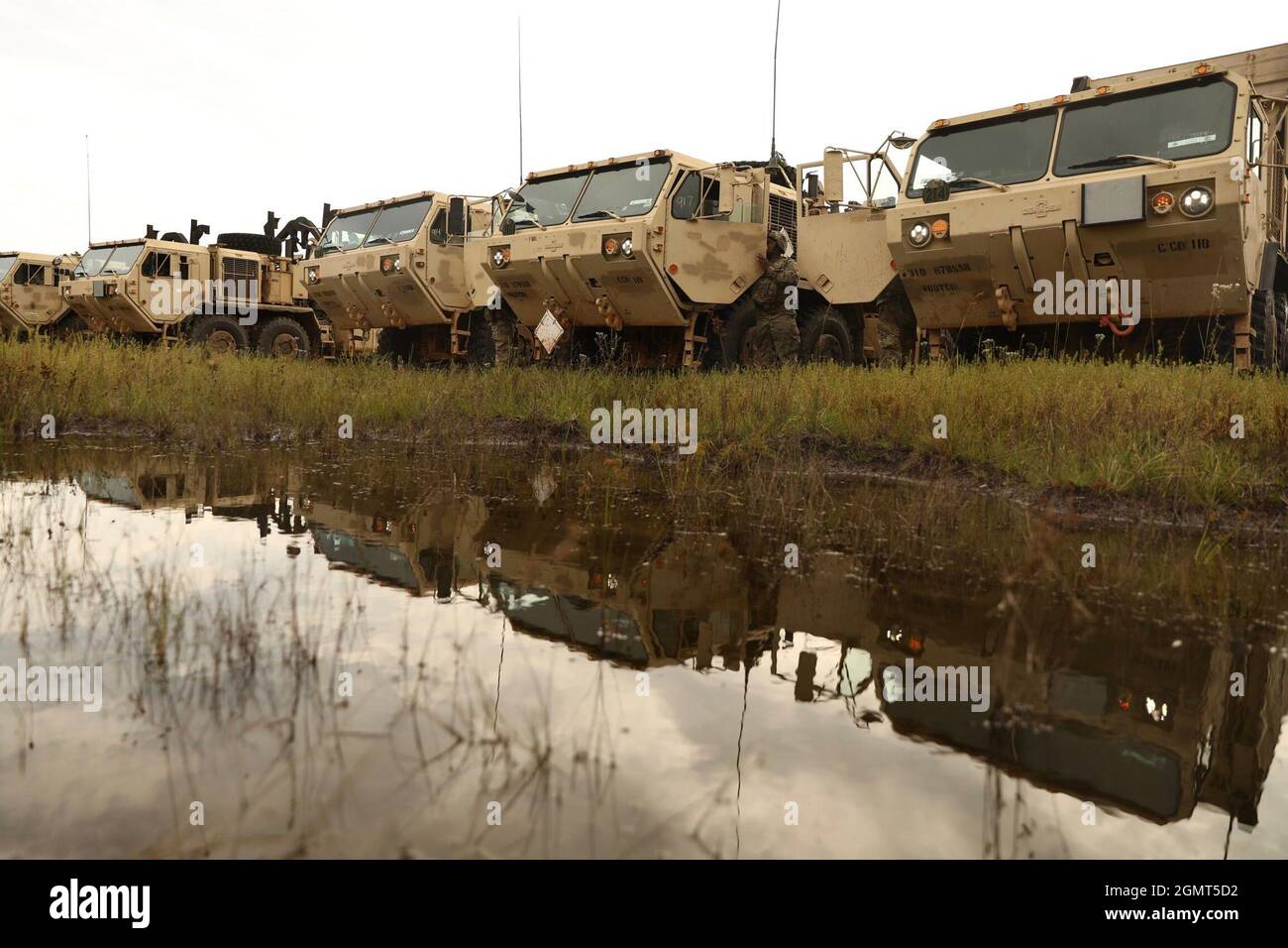 Vehicles with Company C, 87th Division Sustainment Support Battalion ...