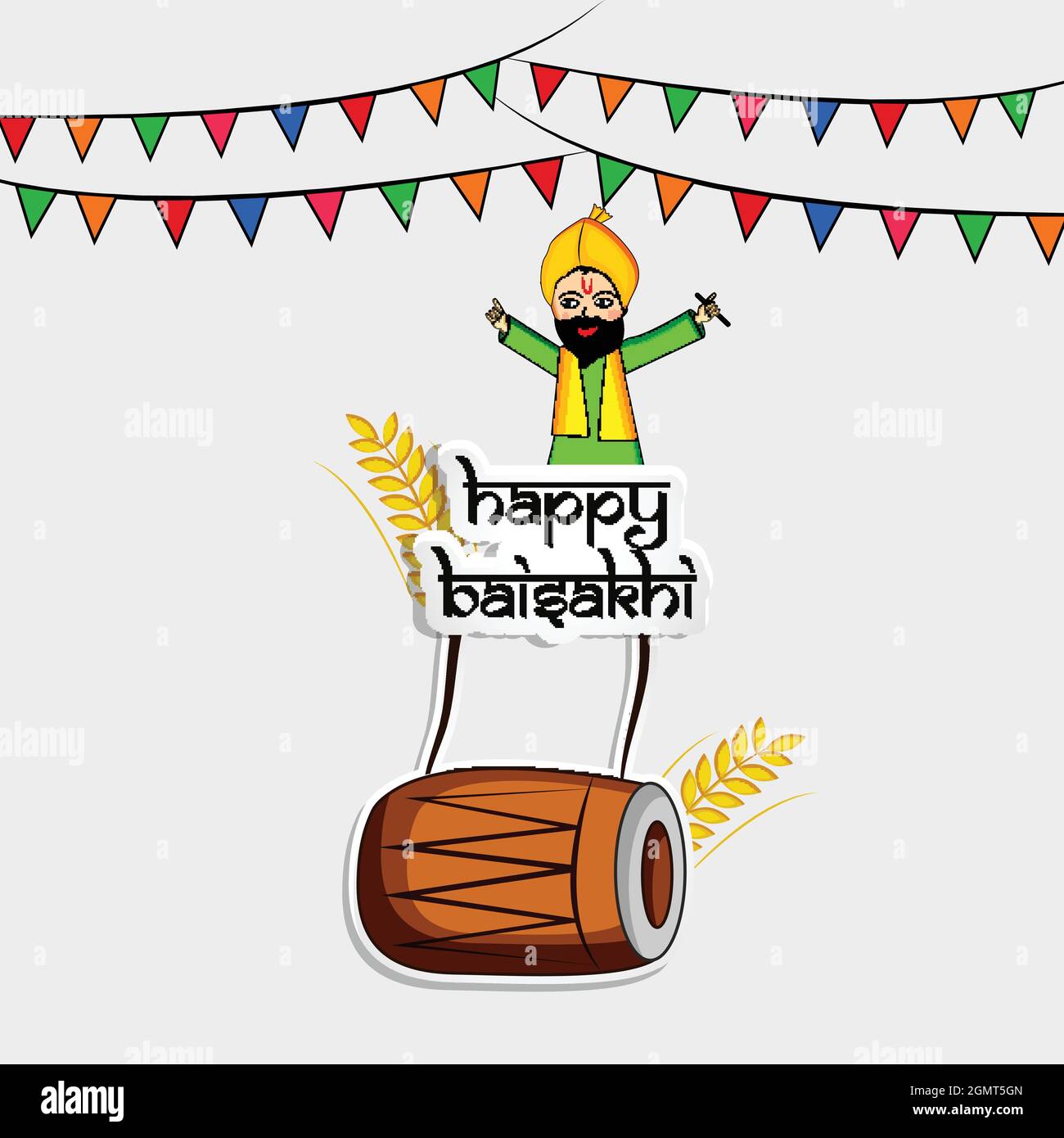 Baisakhi Hindu Festival Background Stock Vector Image & Art - Alamy