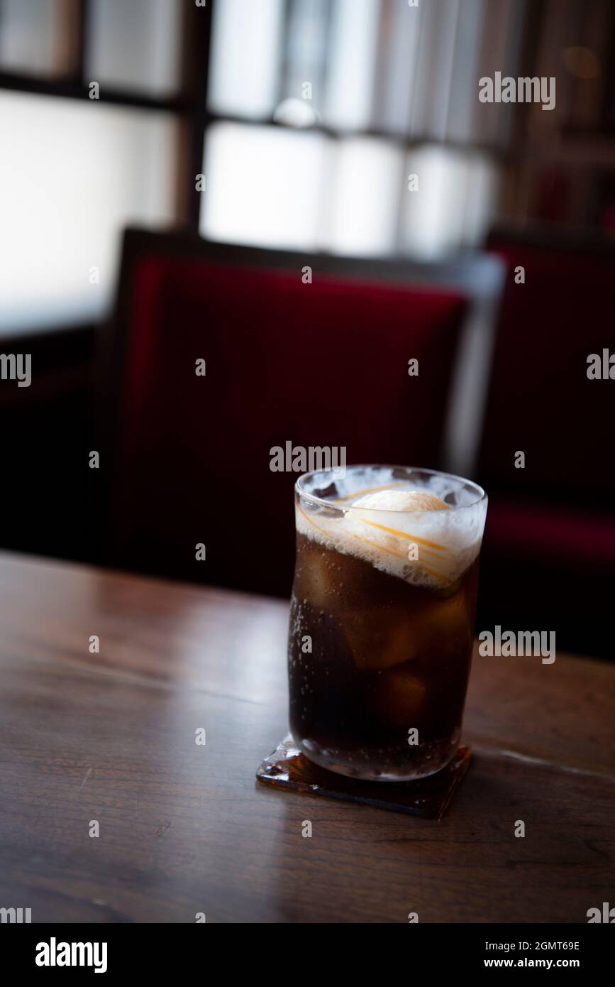 Coke Float in Japanese style Cafe Stock Photo - Alamy