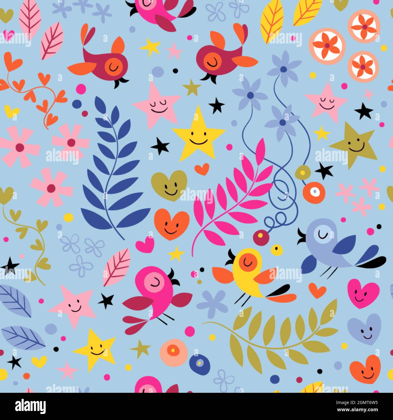 Hand Drawn Seamless Repeat Background Pattern Stock Photo - Alamy