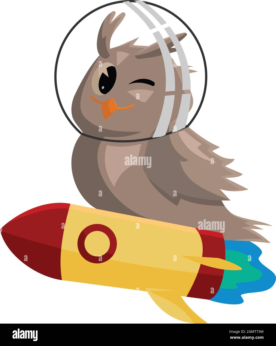 School owls. Color cute birds studying astronomy in school. Teaching ...