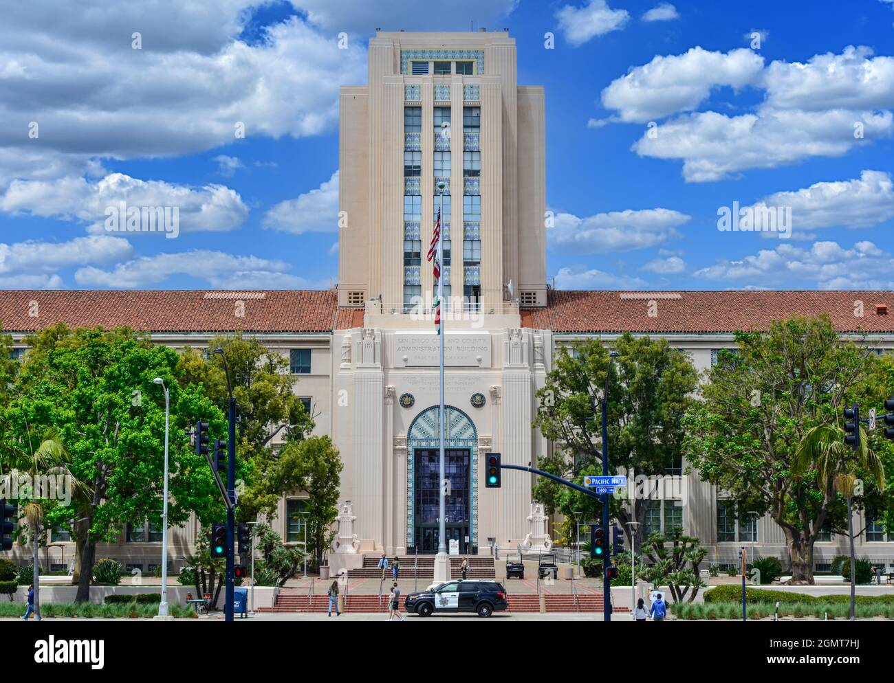 The San Diego County Administration Center, a historic Beaux-Arts and ...