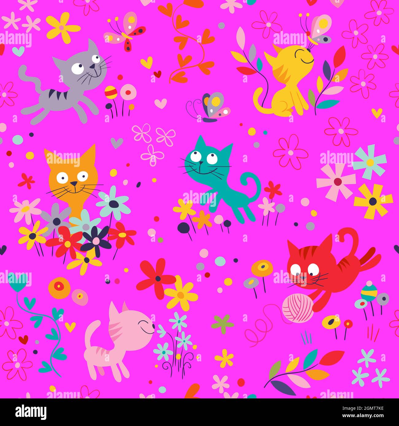 Hand Drawn Seamless Repeat Background Pattern Stock Photo - Alamy