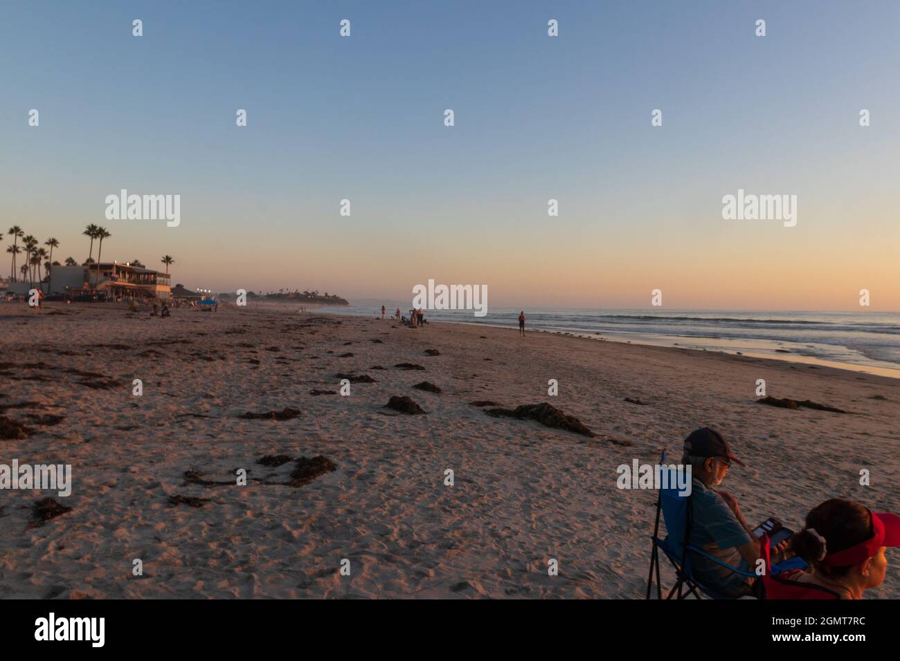 Cardiff-by-the-Sea, California, USA. September 20, 2021: The sunset at ...