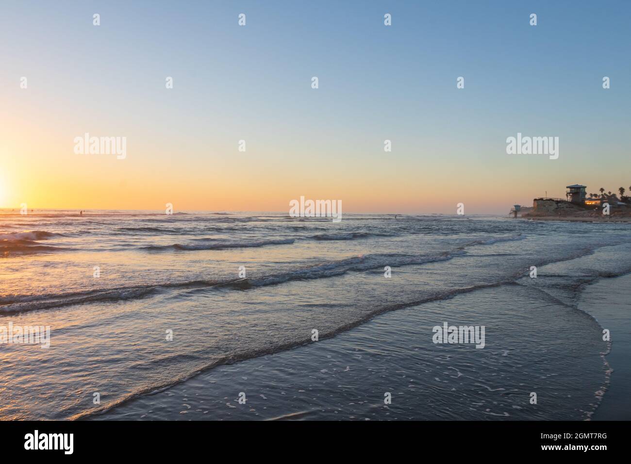 Cardiff-by-the-Sea, California, USA. September 20, 2021: The sunset at ...