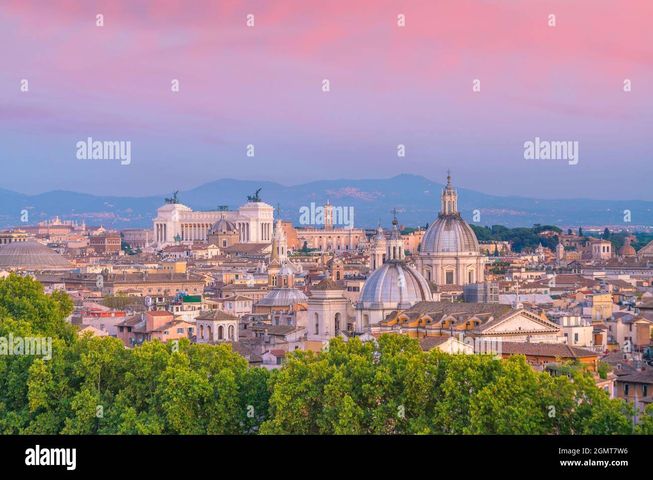 Top view of rome city skyline hi-res stock photography and images - Alamy